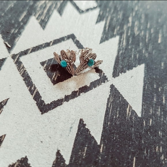 Jewelry | Authentic Turquoise Cactus Earrings | Poshmark